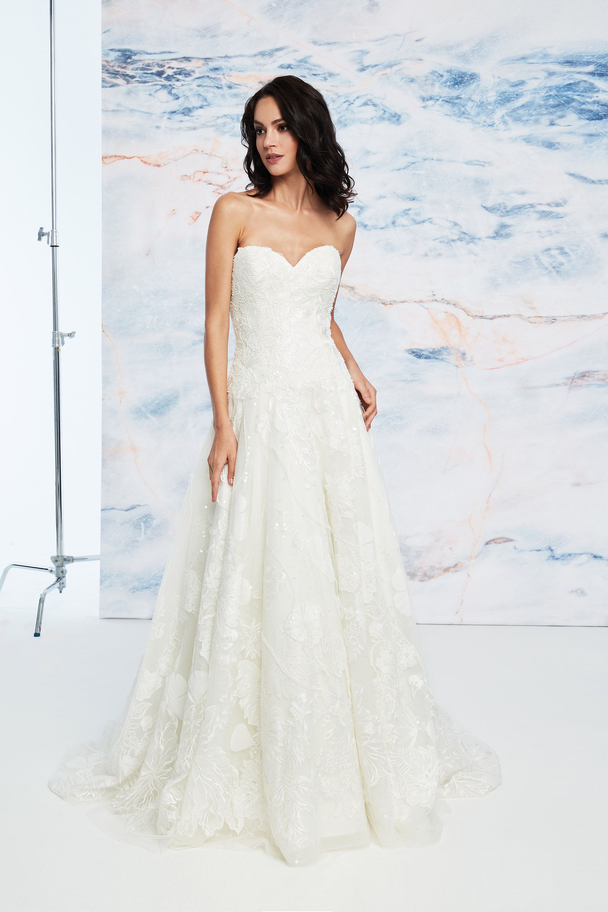 BRUGES: Venice Lace Embroidered Ball Gown | Justin Alexander Signature