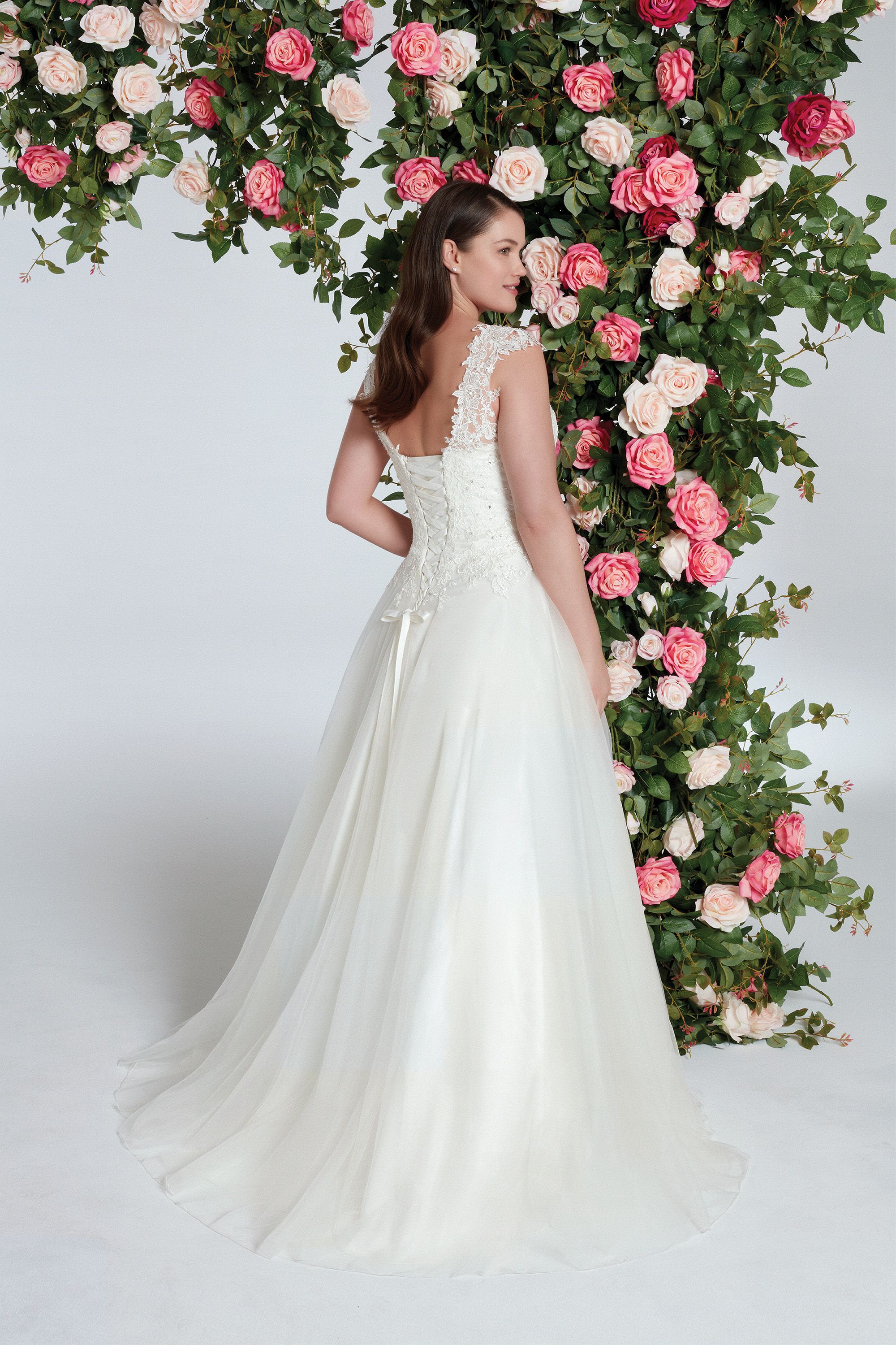 6127: Lace, Tulle Ball Gown Accentuated by a Sabrina Neckline ...