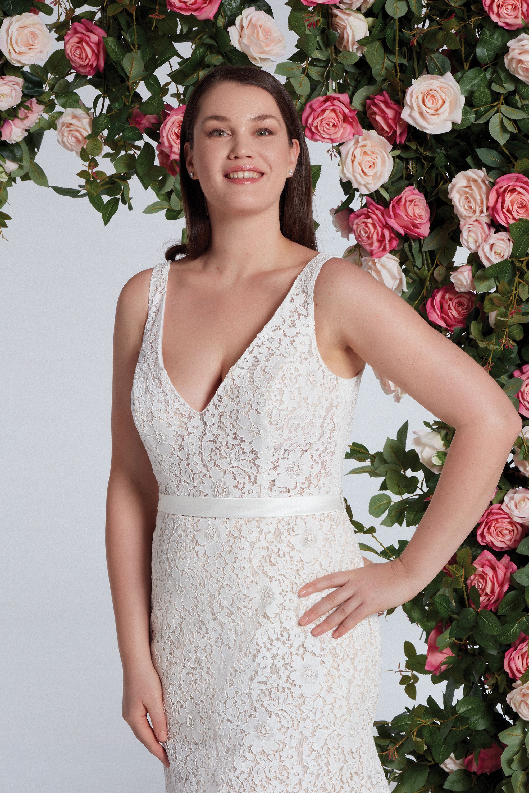 11091: Allover Lace Fit and Flare Gown | Sweetheart Gowns